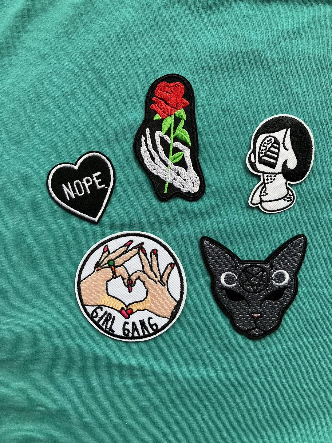 Pissy Patches 2 Iron or Sew on Emo and Goth Patches E-girl Pop Punk ...