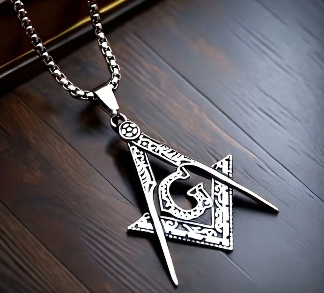 Freemason Square and Compass Necklace - Etsy