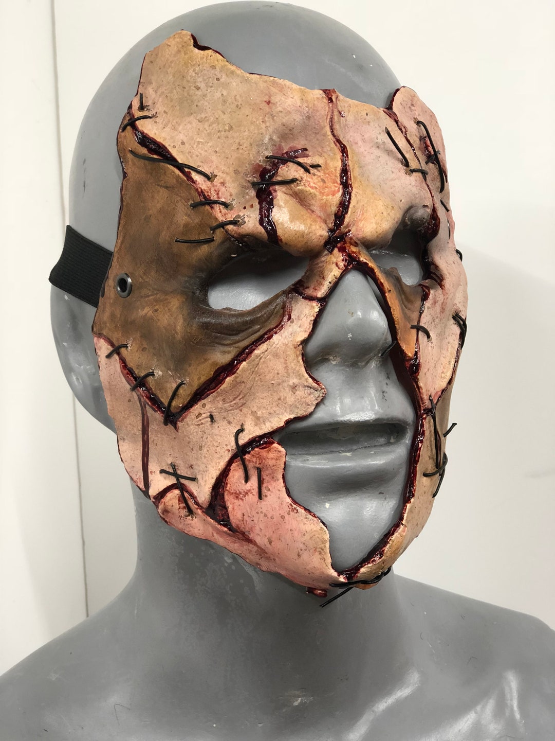 Leatherface Stitched Skin Mask LATEX Halloween/cosplay Texas Chainsaw ...