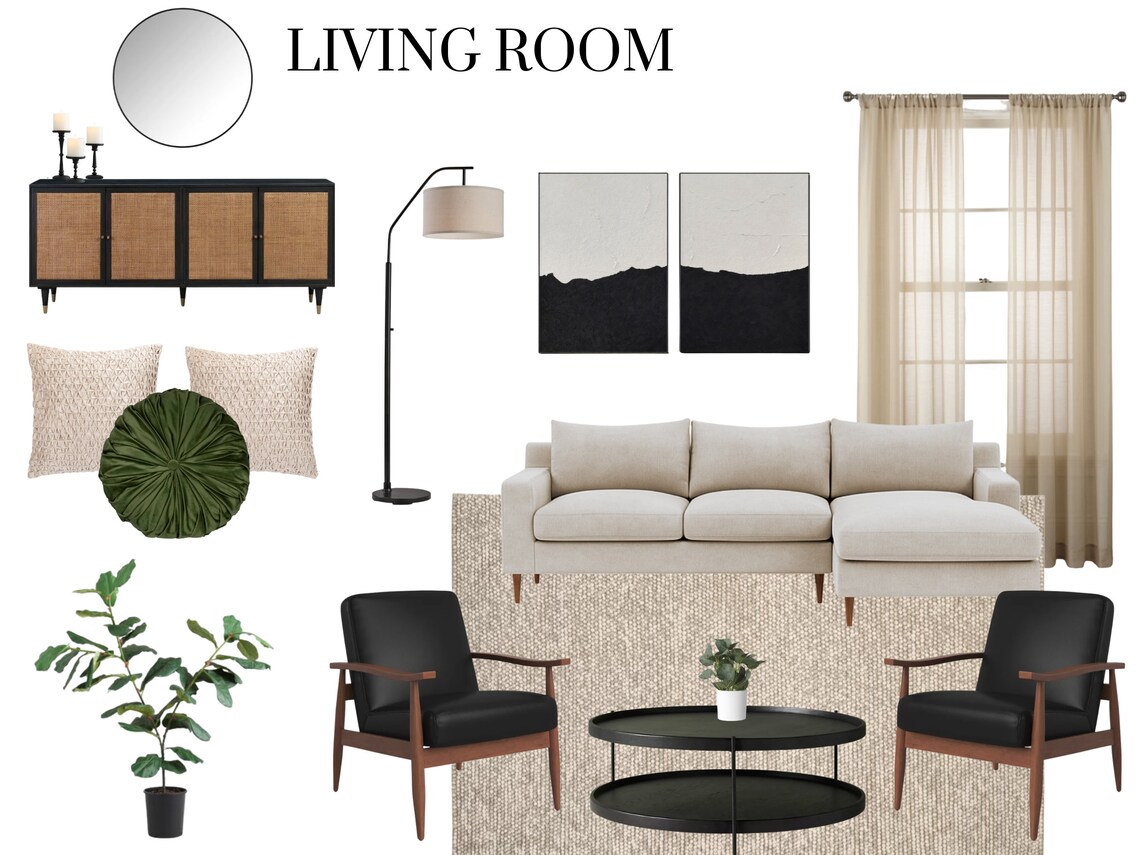 Interior Decorating Service Virtual E-design Client Shopping - Etsy