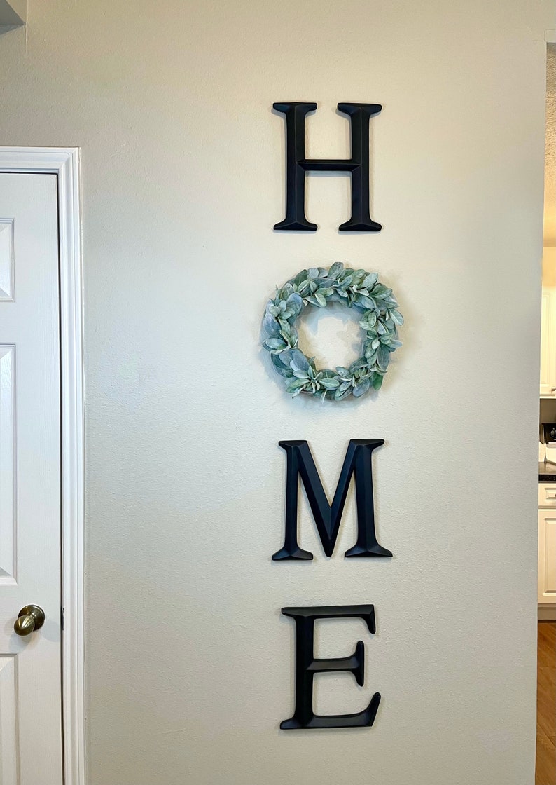 Home Sign With Wreath Home Sign Home Letters Home Wall | Etsy