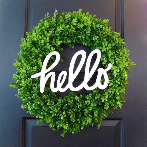 Hello Wreath - Etsy