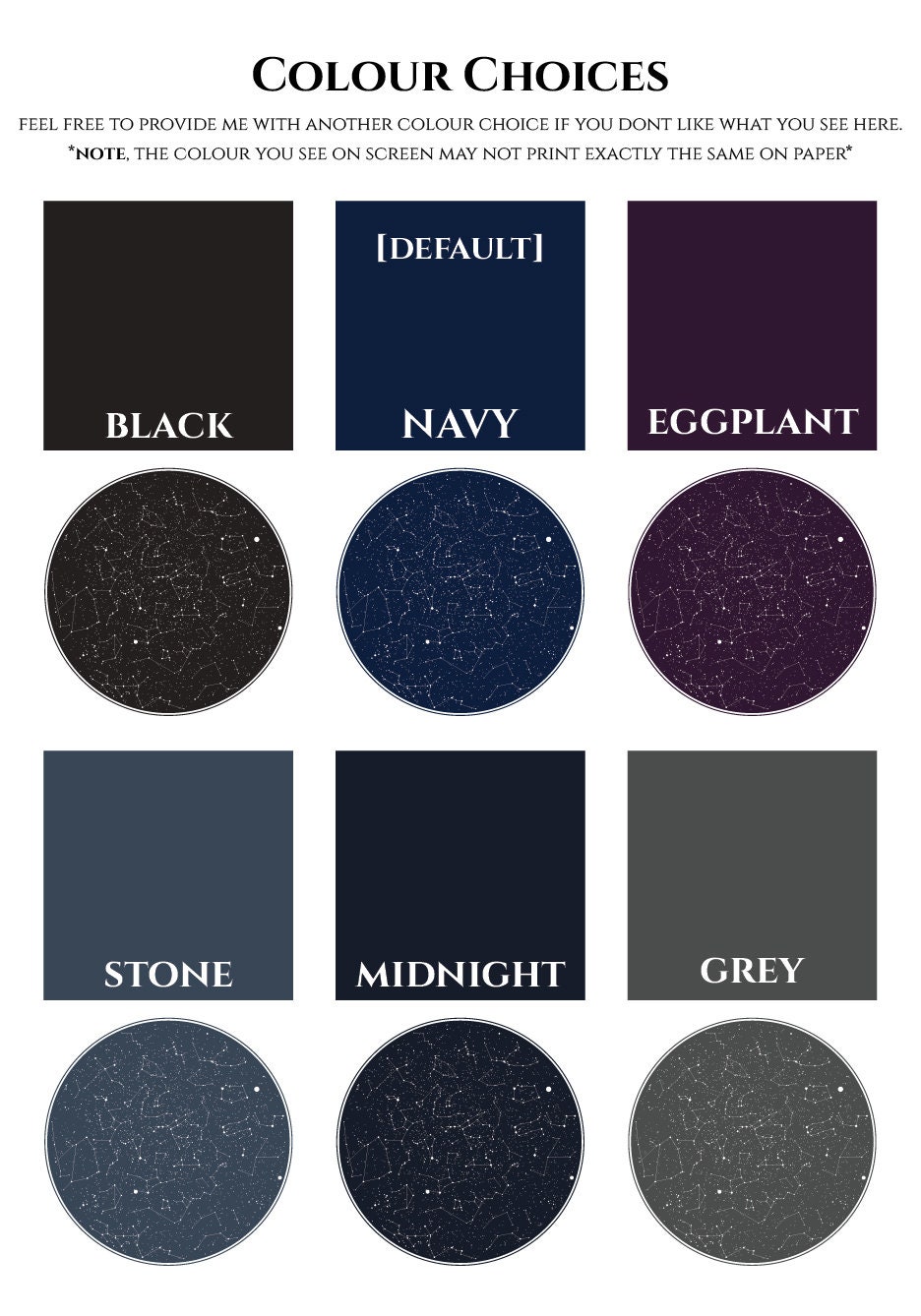 Star Map, Night Sky, Full Rectangle, Birthday, Wedding, Anniversary ...