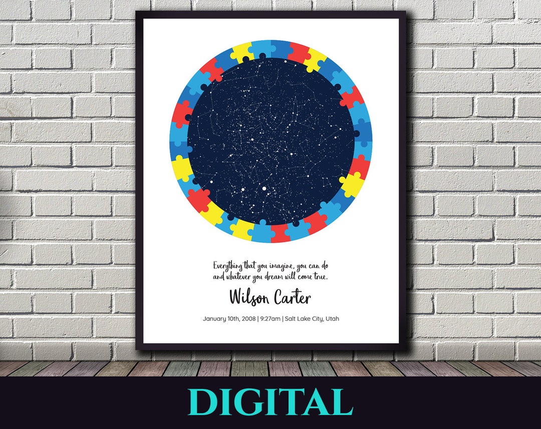 Star Map, Night Sky, Autism Spectrum Awareness, Puzzle, Autistic ...