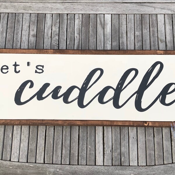Lets Cuddle Sign - Etsy