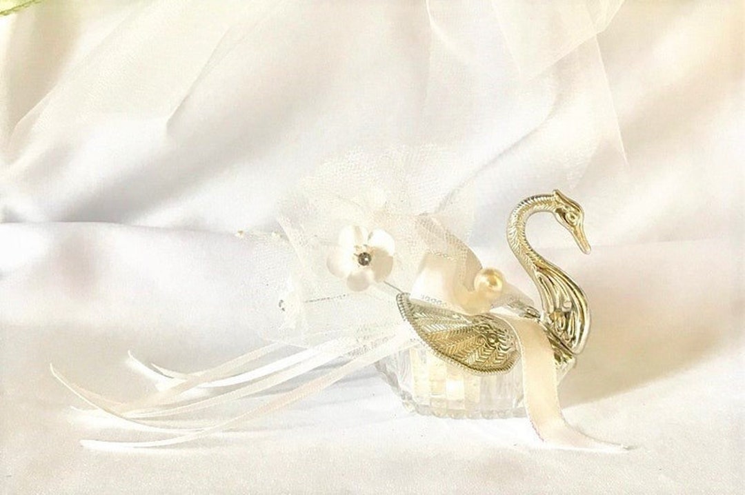 6 Handmade (hand-finished) Swan Party Favors for Weddings, Bridal ...