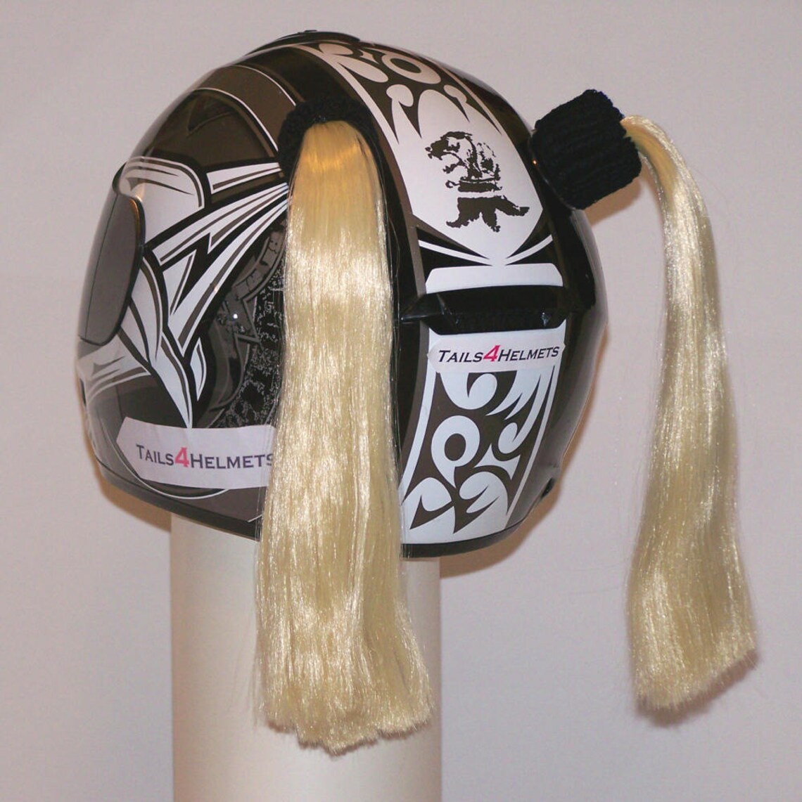 Motorcycle Helmet Pigtails 2 @ 14"ea ... 16 Colors....usa Made Ships ...