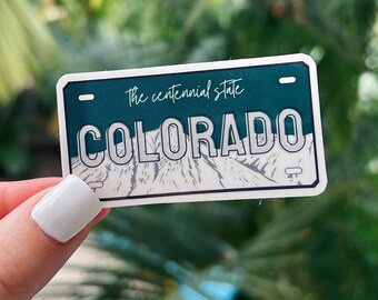 Colorado License Plate Sticker - Etsy