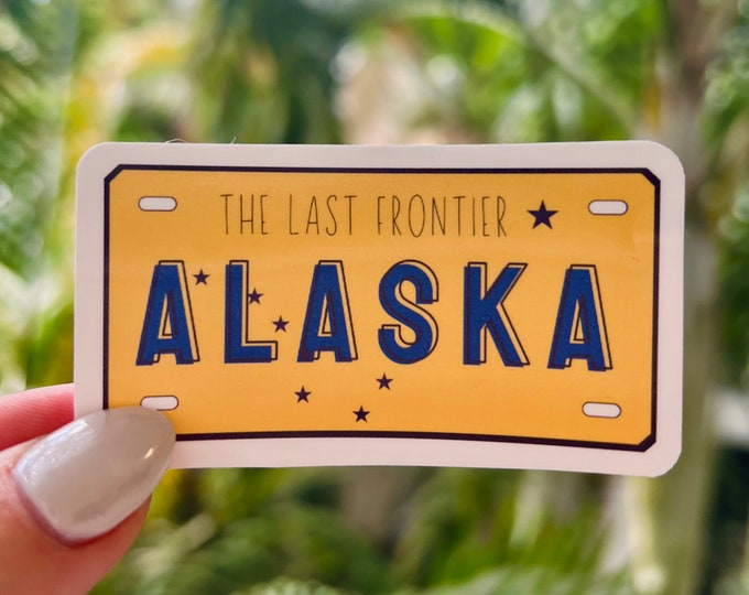 Personalized Alaska License Plate Decals Stickers Version 1 Sheet of 14 ...