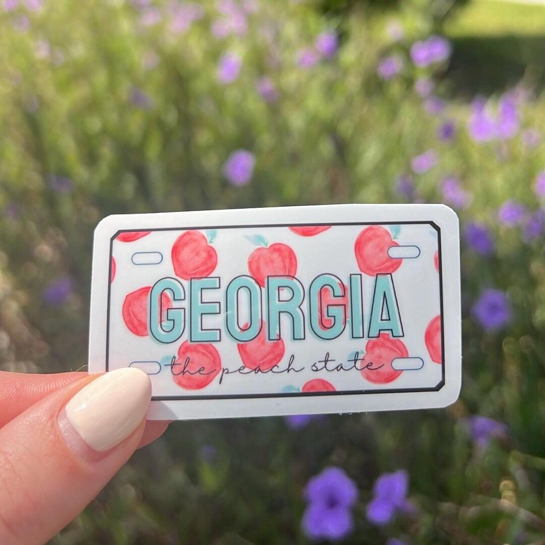Georgia Sticker | Georgia License Plate | Georgia Tag Sticker - Etsy
