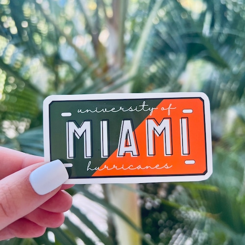 University of Miami Logo Decal Vinyl Sticker for Car - Etsy