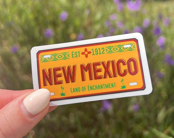 New Mexico Sticker | New Mexico License Plate | NM Tag Sticker - Etsy