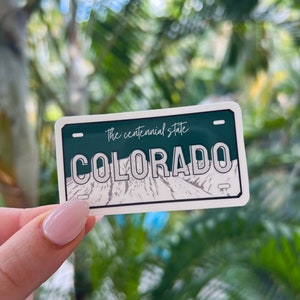 Colorado Sticker | Colorado License Plate | Colorado Tag Sticker - Etsy