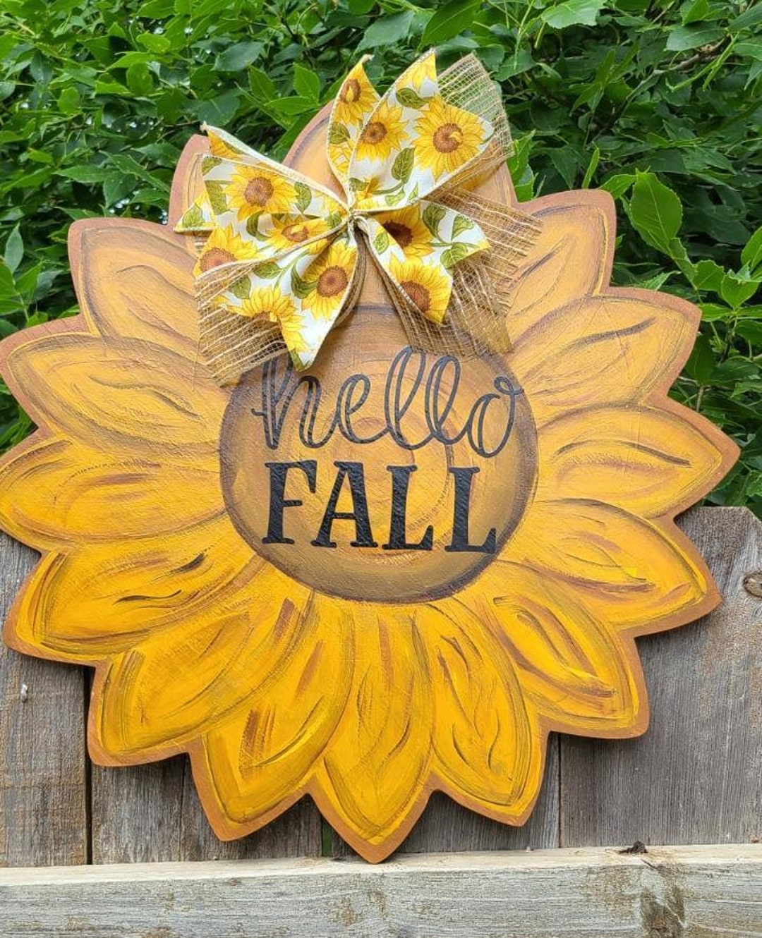 Fall Door Hanger + Sunflower + Door Decor + Door Hangers - Etsy