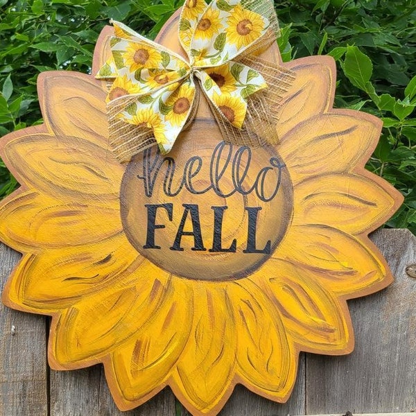 Sunflower Door Hanger - Etsy