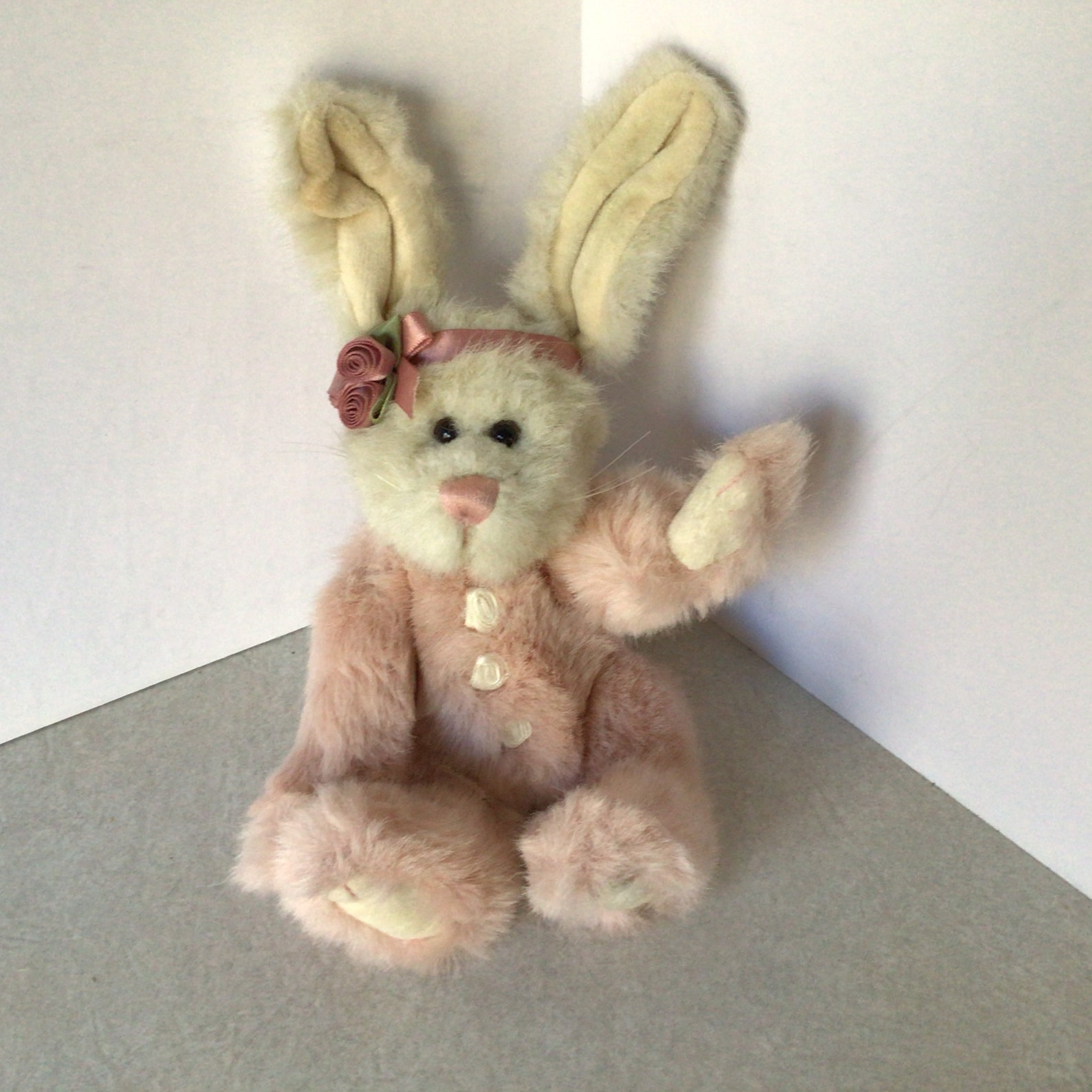 Vintage Boyds Bear Plush 10 Pink Bunny Lady Payton White | Etsy