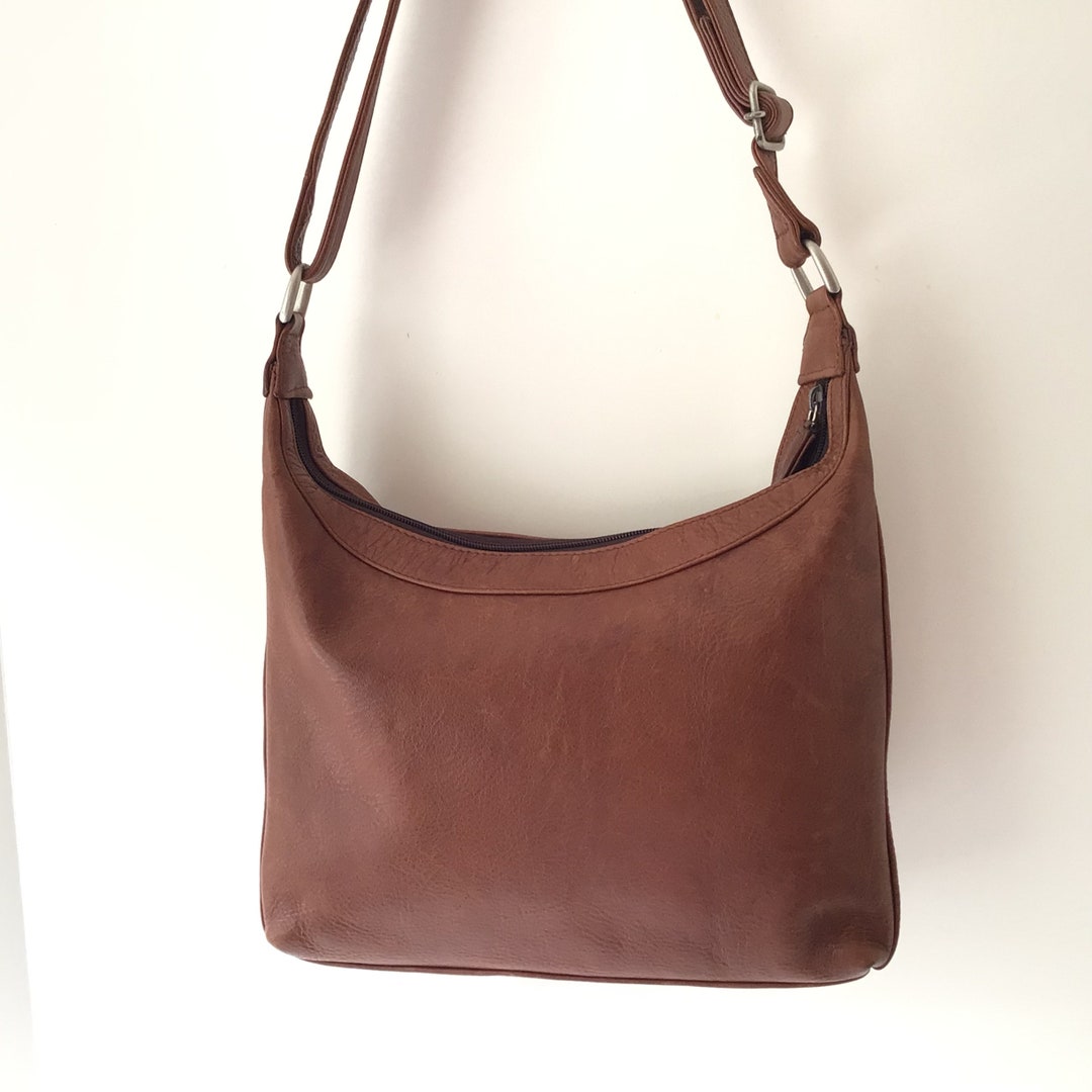 SIMON Vintage Genuine Leather Shoulder Bag in Brown - Etsy