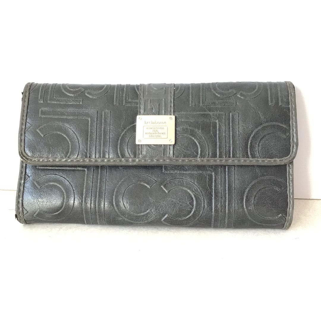 Liz Claiborne Signature Trifold Large Card Wallet in Gray - Etsy