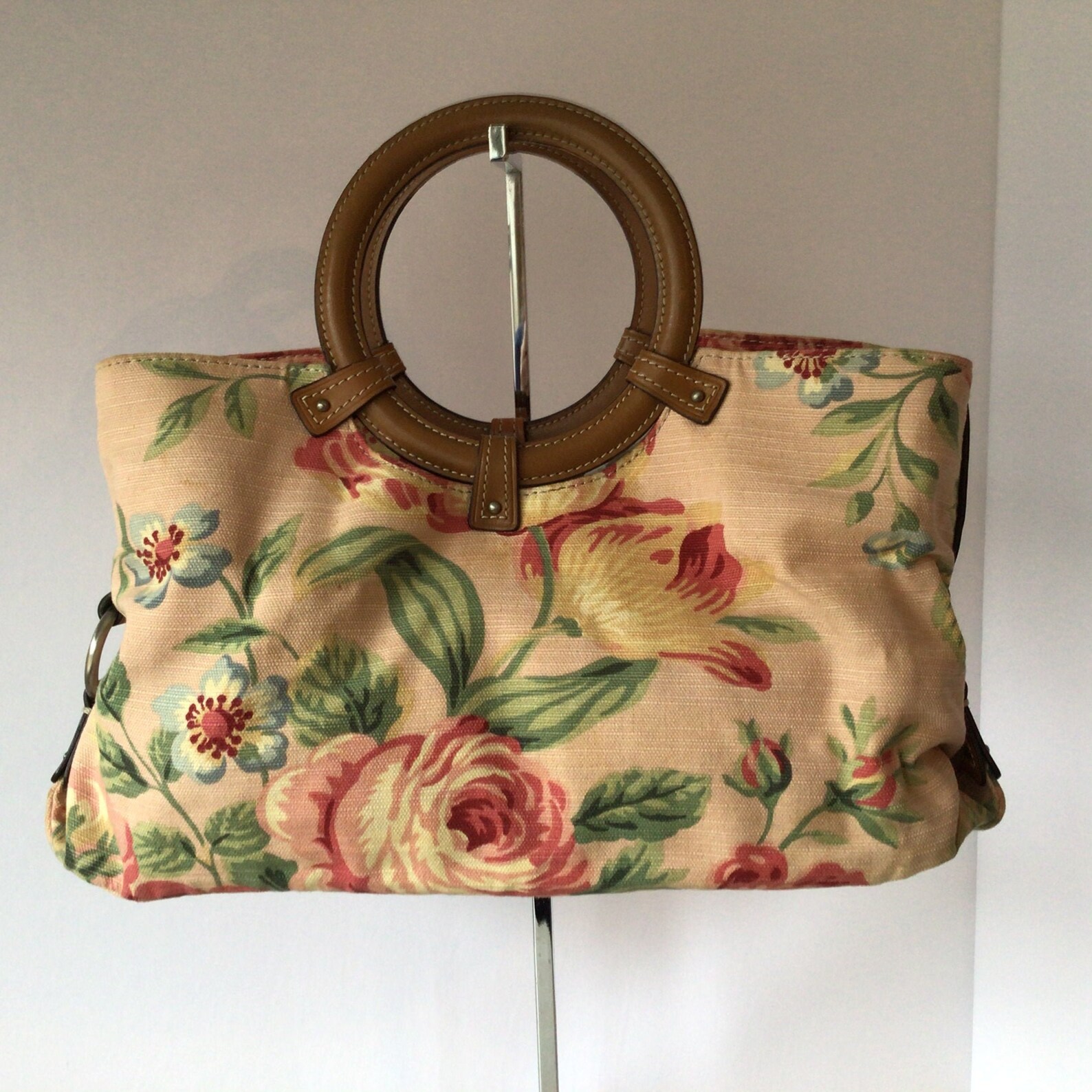 Fossil Vintage Multicolor Floral Fabric Handbag | Etsy