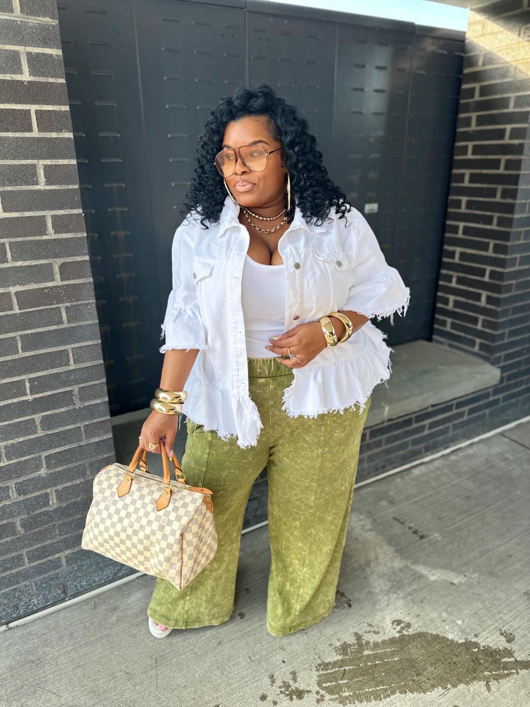 Ruffle Denim Jacket (white) - Etsy