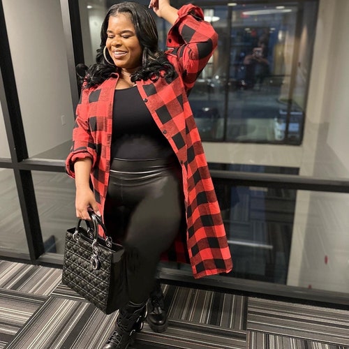 Women's Flannel Duster/ Top Red - Etsy