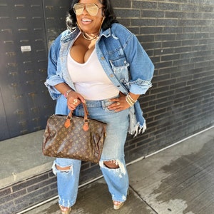 Distressed Denim Shacket - Etsy