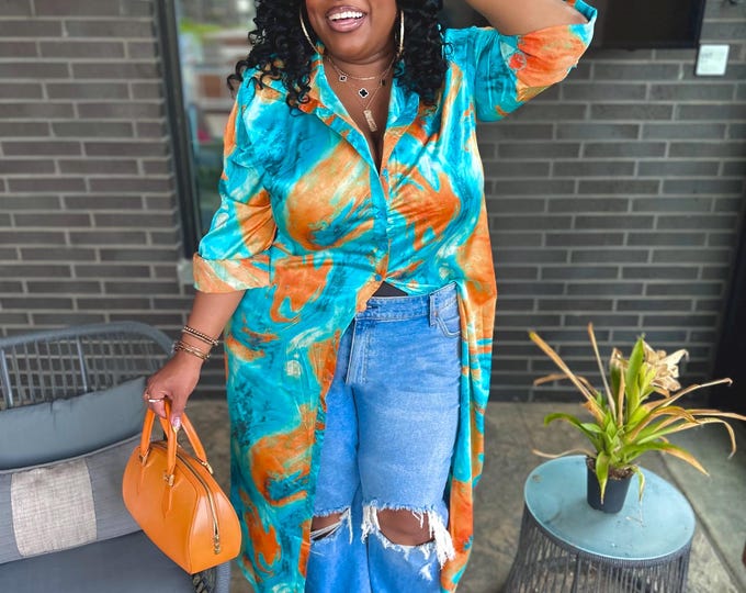 Orange Burst Duster - Etsy