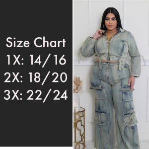 Denim Cargo Two Piece Set - Etsy