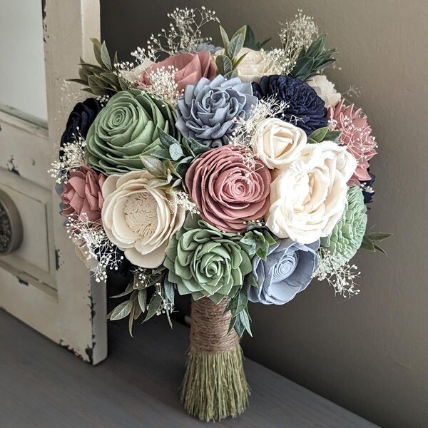 Dusty Blue Rose - Etsy