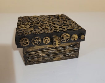 Vintage Wooden Box Carved in Steampunk Style With Octopus Pattern - Etsy