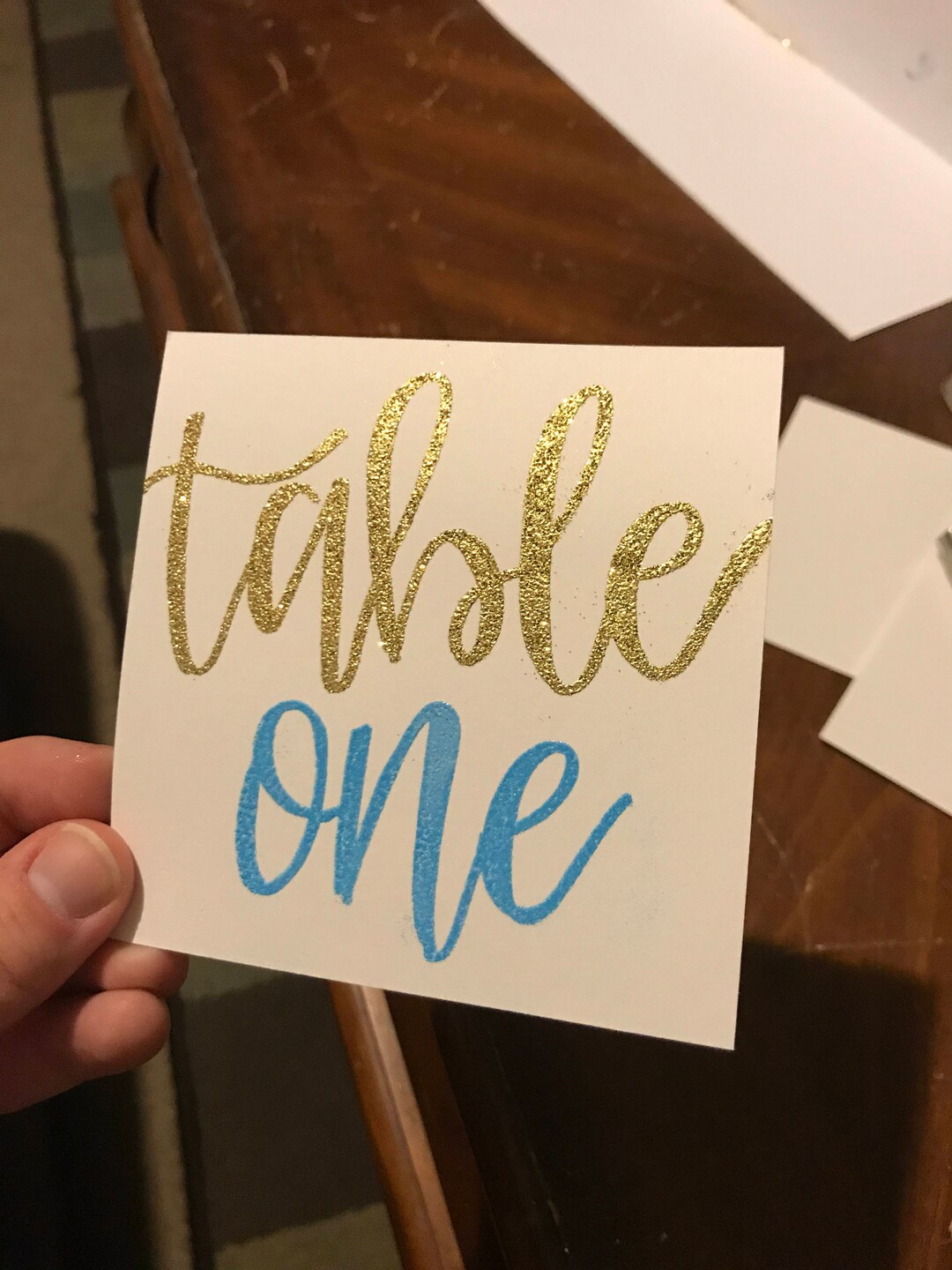 Reception TABLE NUMBER CARDS Hand Lettering Place Cards - Etsy