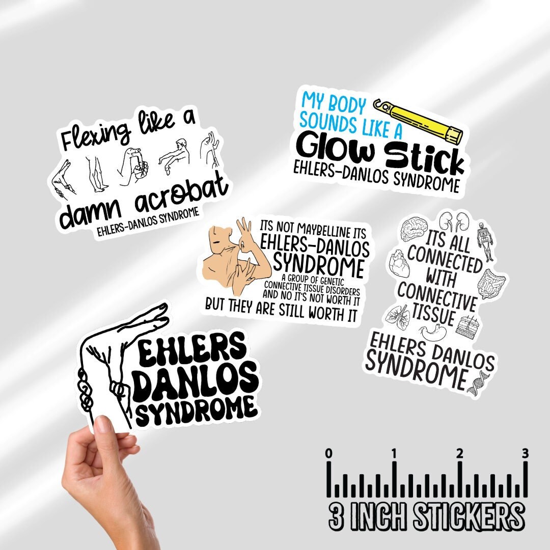 3-inch Sticker (5 PC Set) Ehlers Danlos Syndrome #2 - Etsy