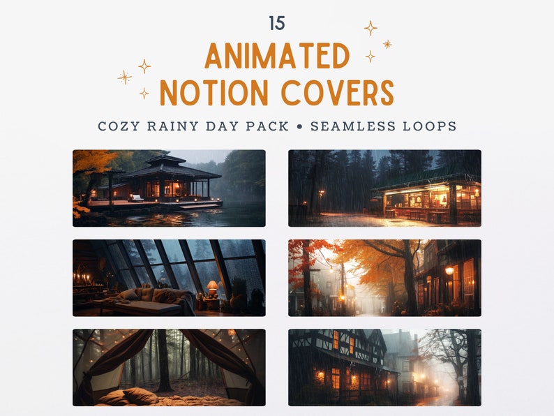 Animated Aesthetic Notion Covers, Aesthetic Notion Customization for Your Notion Planner, Cozy ...
