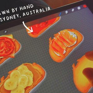 Cute Toast Folder Icons for Mac and Windows, Desktop Icons Kawaii ...