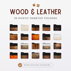 Rustic Folder Icons for Mac and Windows » Wood Folders Icons » Custom ...