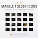 Dark Folder Icons for Mac and Windows Gold Marble Folders Icons Custom ...