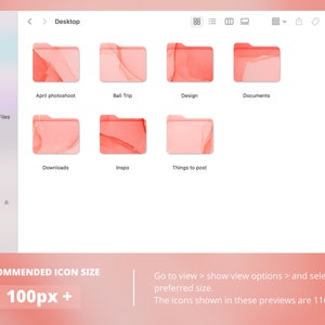 Marble Folder Icons » Desktop Icons for Mac and Windows » Luxe Folder ...