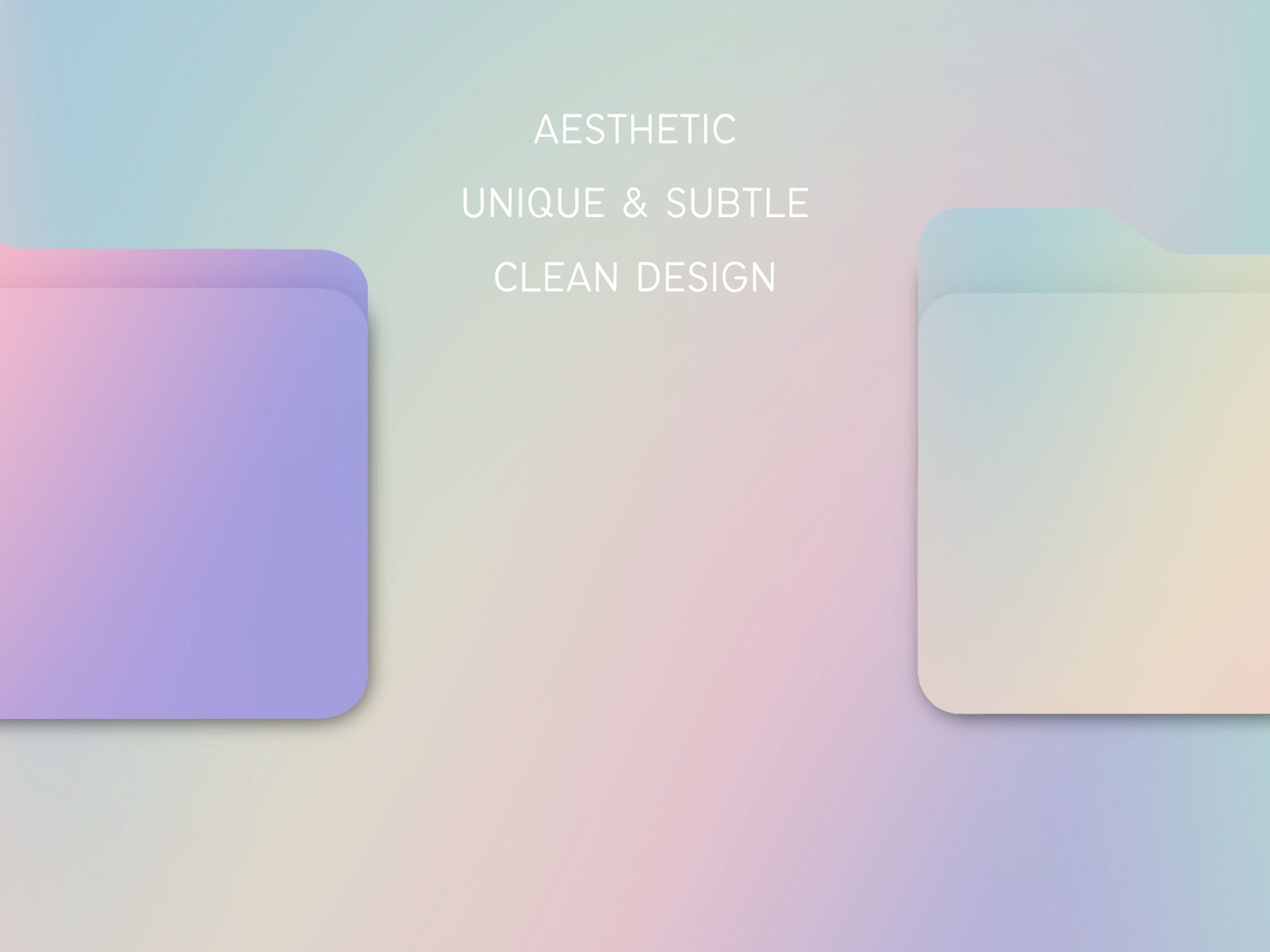 Aesthetic Pastel Icons for Desktop Folders, Cute Desktop Icon Pack for ...