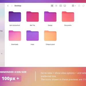 Folder Icons » Desktop Icons » Purple Icons » Mac Desktop Icons - Etsy