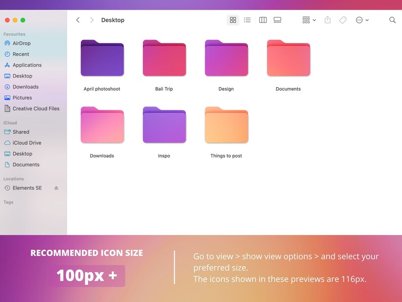 Folder Icons » Desktop Icons » Purple Icons » Mac Desktop Icons - Etsy