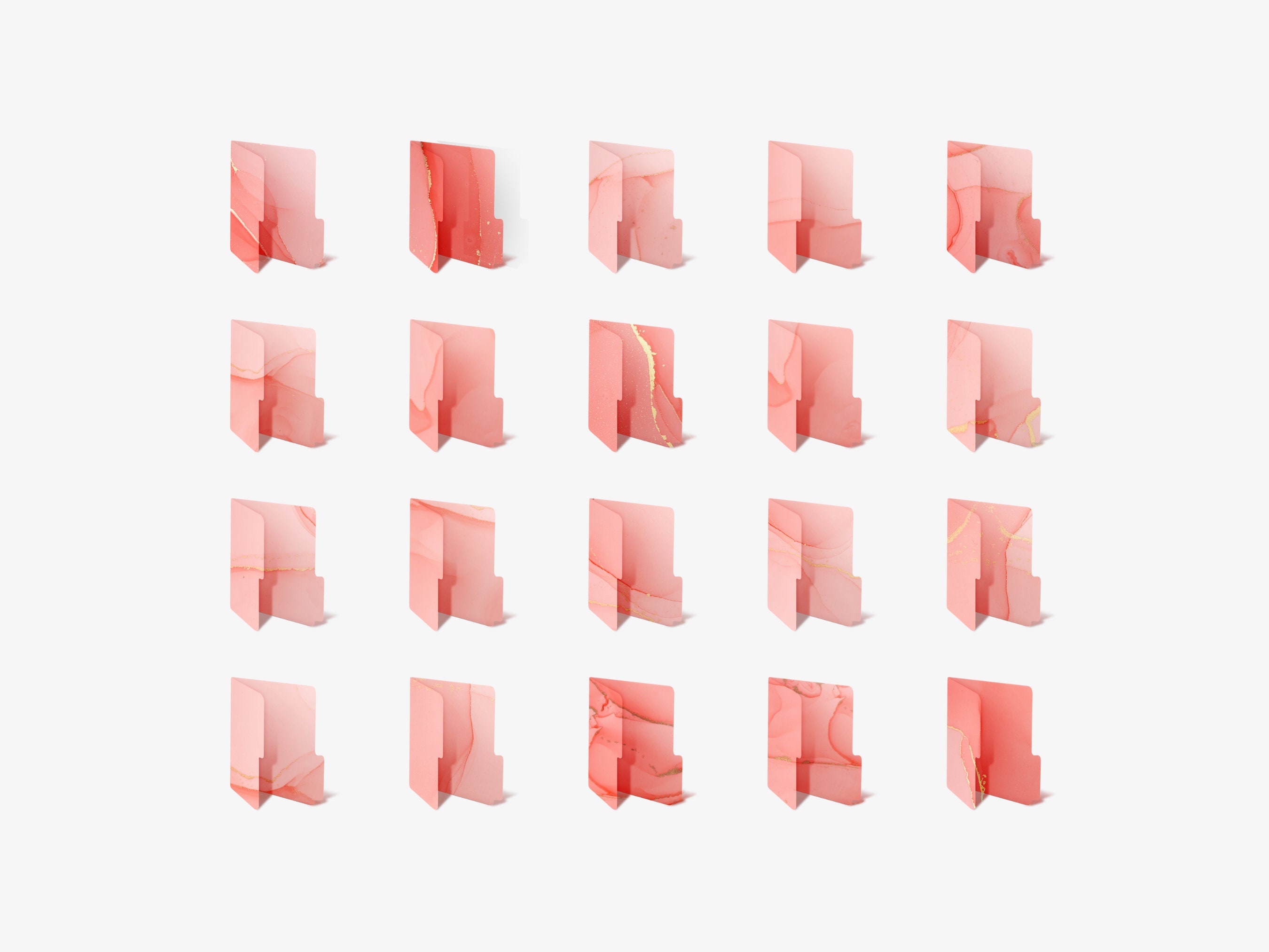 Marble Folder Icons » Desktop Icons for Mac and Windows » Luxe Folder ...