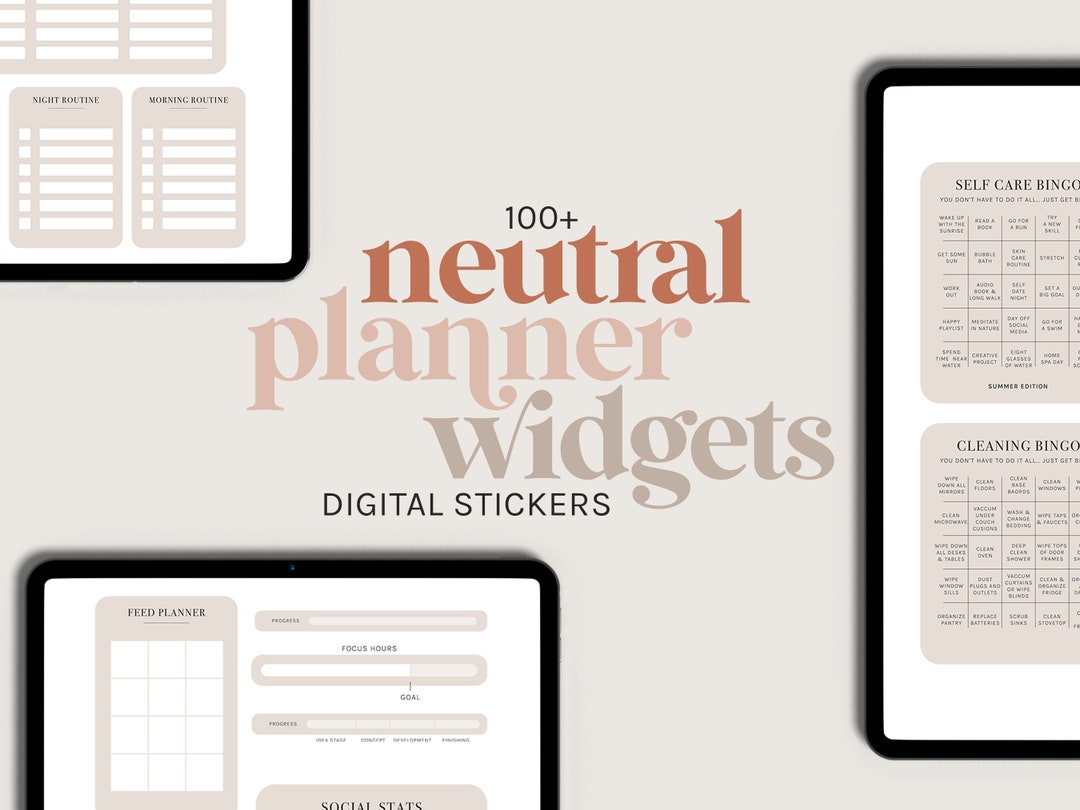 Planner Widget Digital Planner Stickers for Goodnotes and Other Digital ...