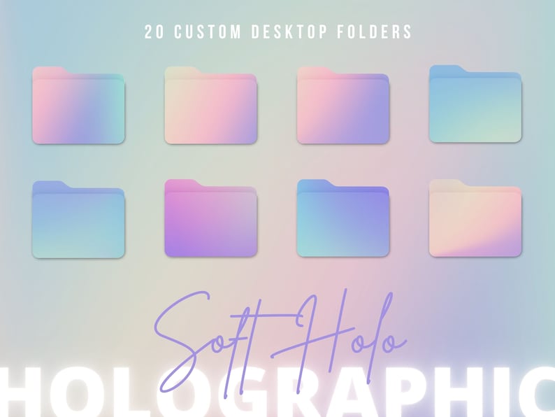 Aesthetic Pastel Icons for Desktop Folders, Cute Desktop Icon Pack for ...