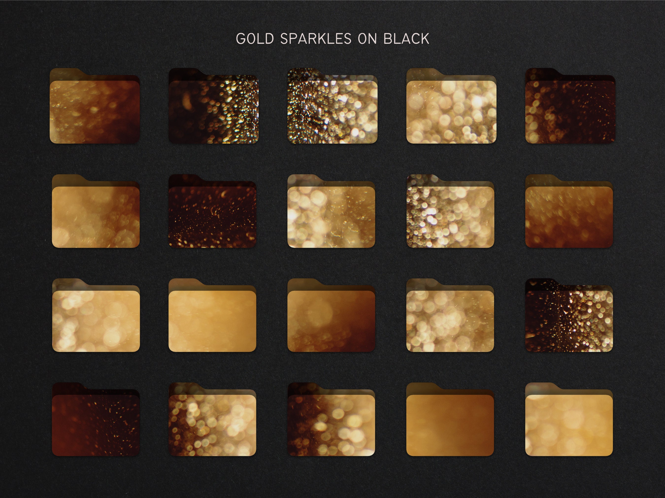 60 Gold Mac Folder Icons » Cute Desktop Folders » Aesthetic Desktop ...