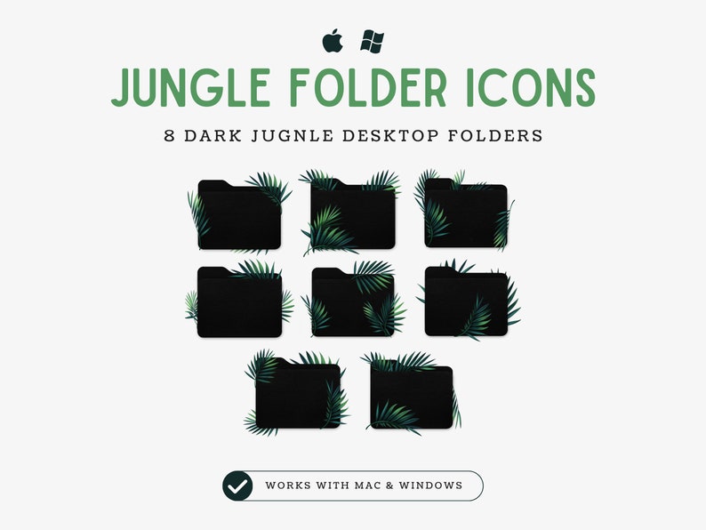 Dark Folder Icons for Mac and Windows » Tropical Icons » Custom Folder ...