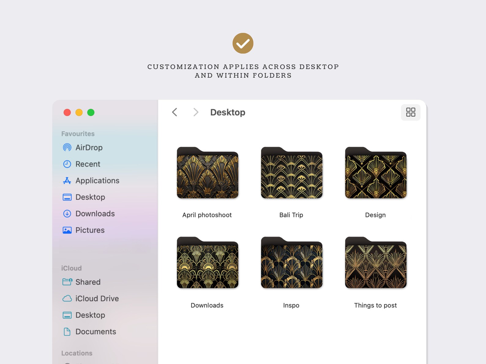 40 ART DECO Desktop Folder Icons, Desktop Icons for Mac and Windows ...