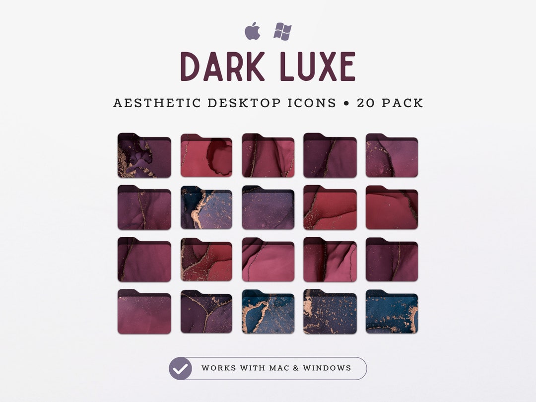 Dark Folder Icons » Desktop Icons for Mac and Windows » Luxe Folder ...