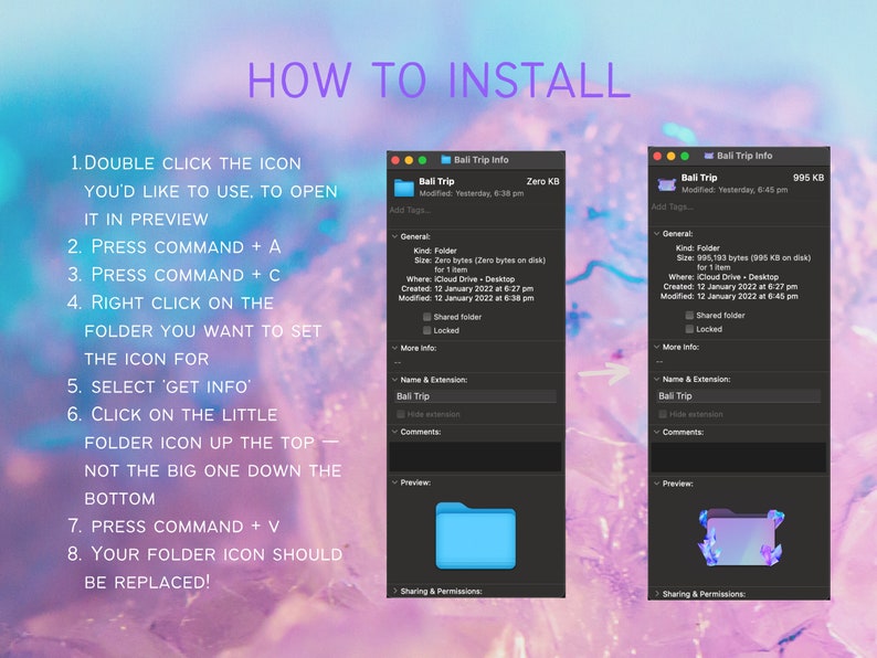 Desktop Folder Icons » Aesthetic Mac Folders » Boho Mac Folders ...