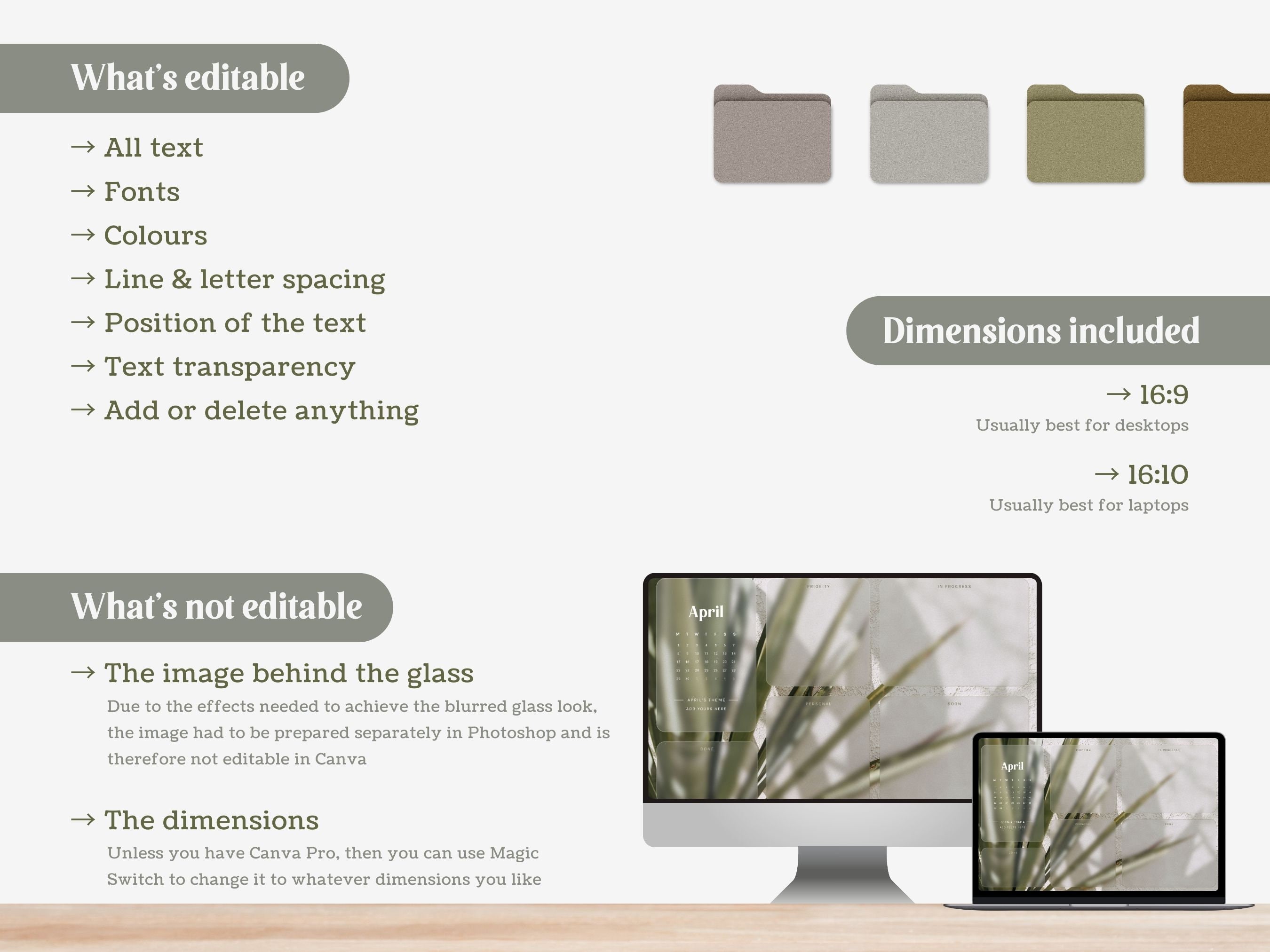 2025 Editable Desktop Organizer Wallpaper With Calendar, Customizable ...