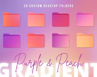 Desktop Icons Mac Folder Icons Purple Wallpaper Desktop - Etsy